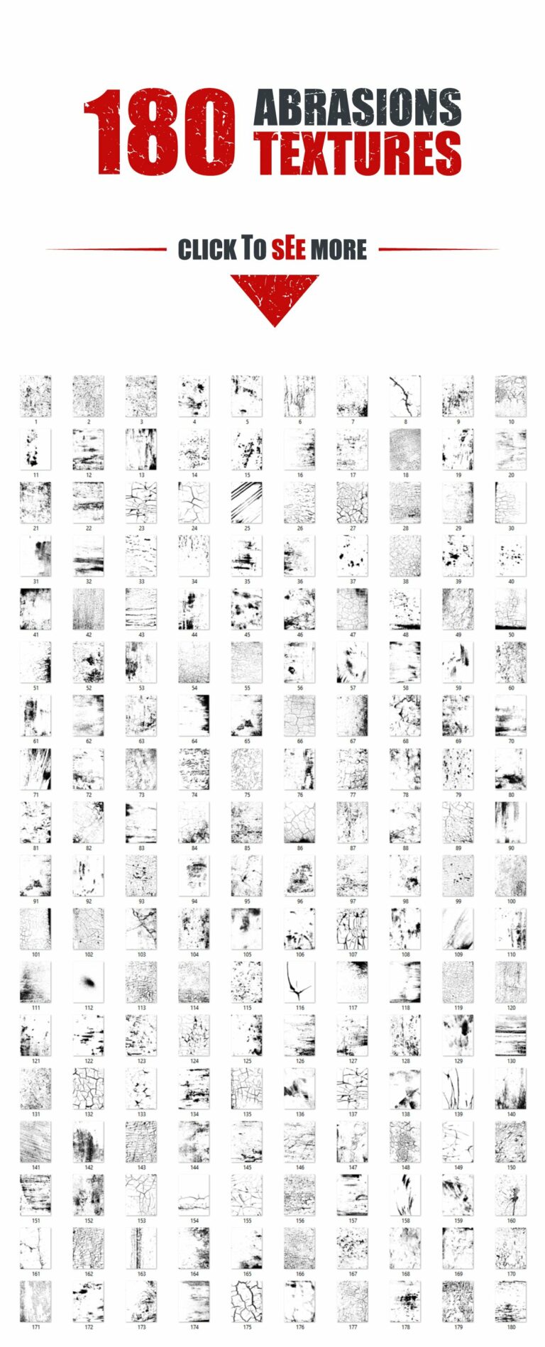 180 Abrasions Textures – MasterBundles