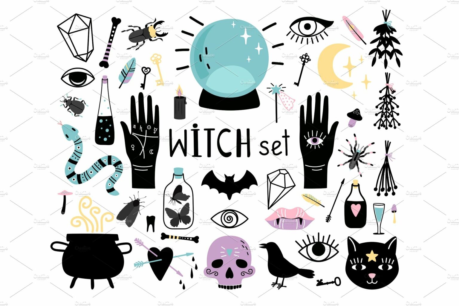 Witch magic elements – MasterBundles