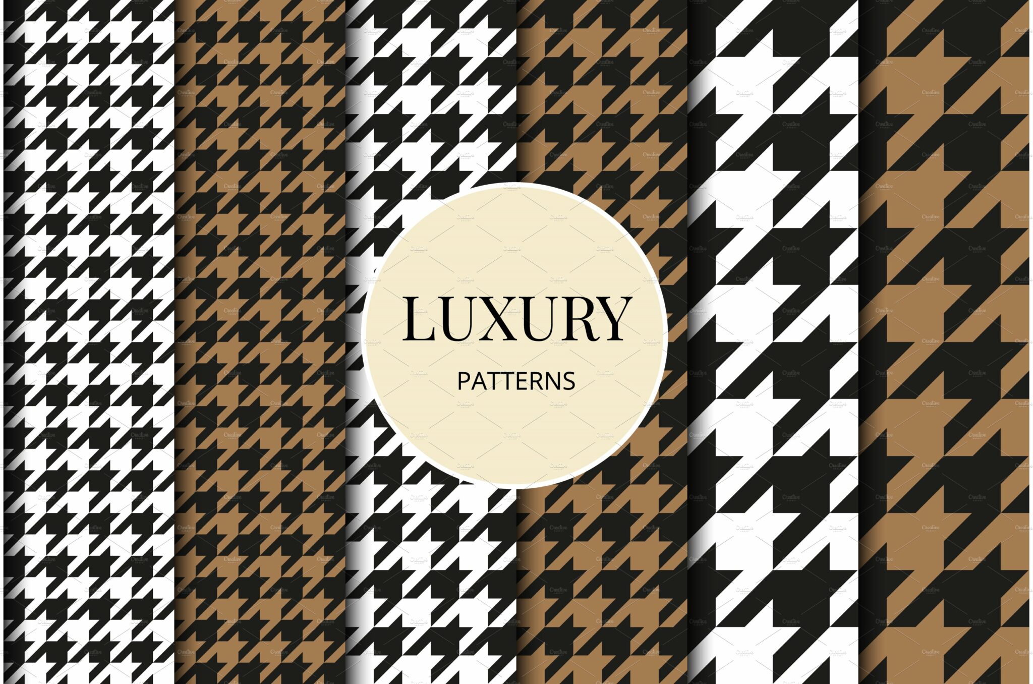 Houndstooth patterns set. Fabric – MasterBundles