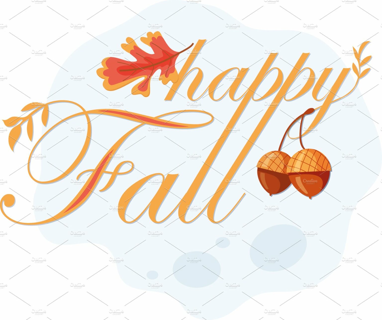 Happy Fall title lettering – MasterBundles