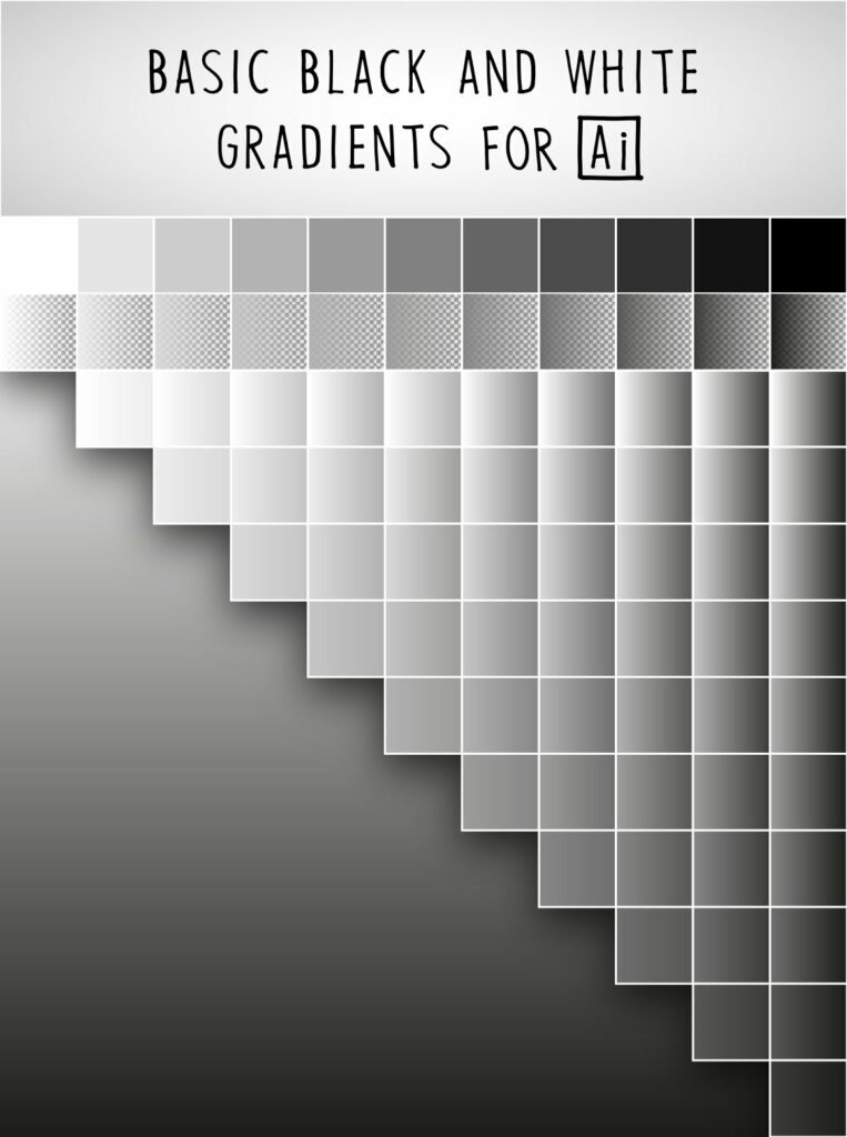 65 BASIC BLACK AND WHITE GRADIENTS – MasterBundles