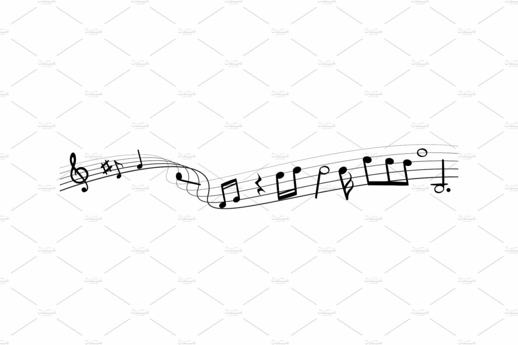 Music notes silhouettes. Monochrome – MasterBundles