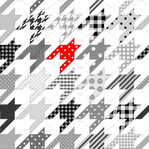 10 seamless houndstooth vectors – MasterBundles