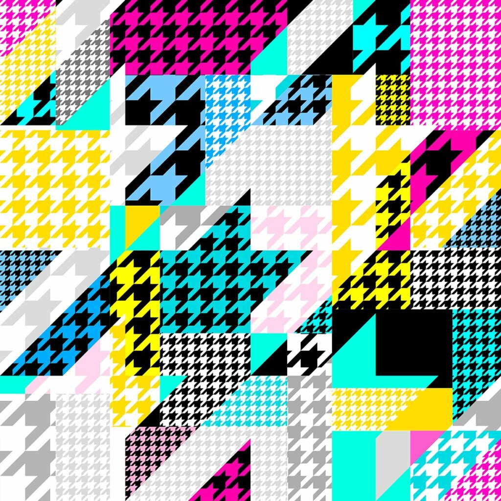 10 geometric hounds-tooth seamless – MasterBundles