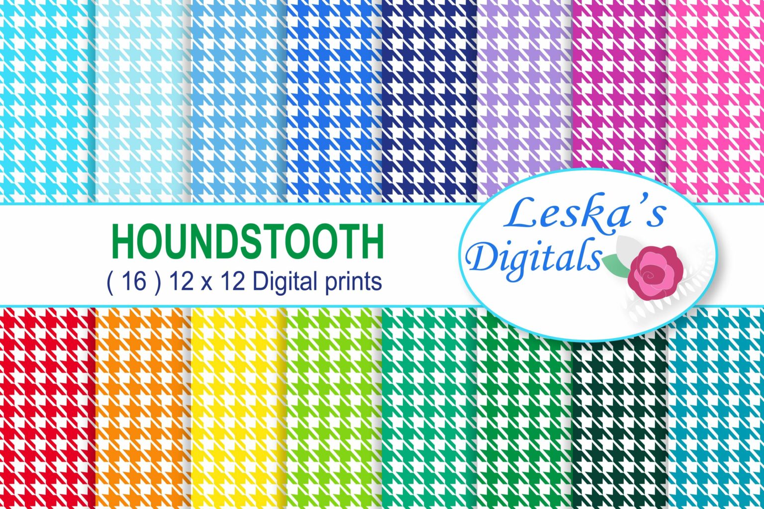Houndstooth Pattern - Digital Paper – MasterBundles