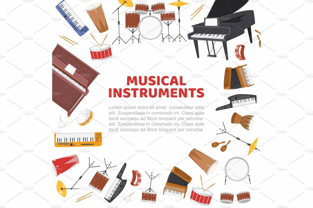 Musical instruments frame for live – MasterBundles