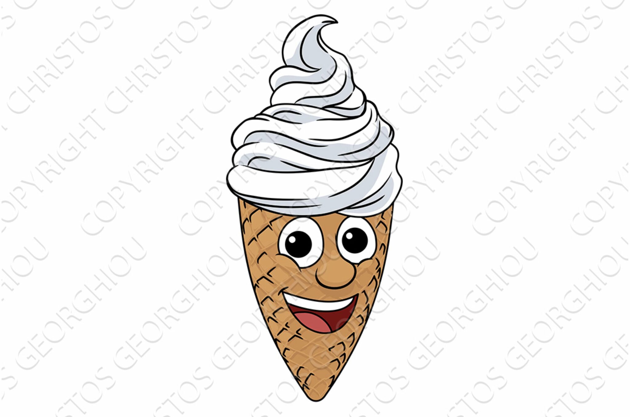 Ice Cream Cone Cartoon Character – MasterBundles