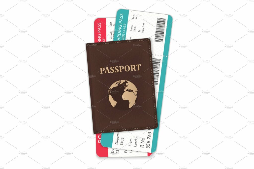 Passport with boarding passes. – MasterBundles