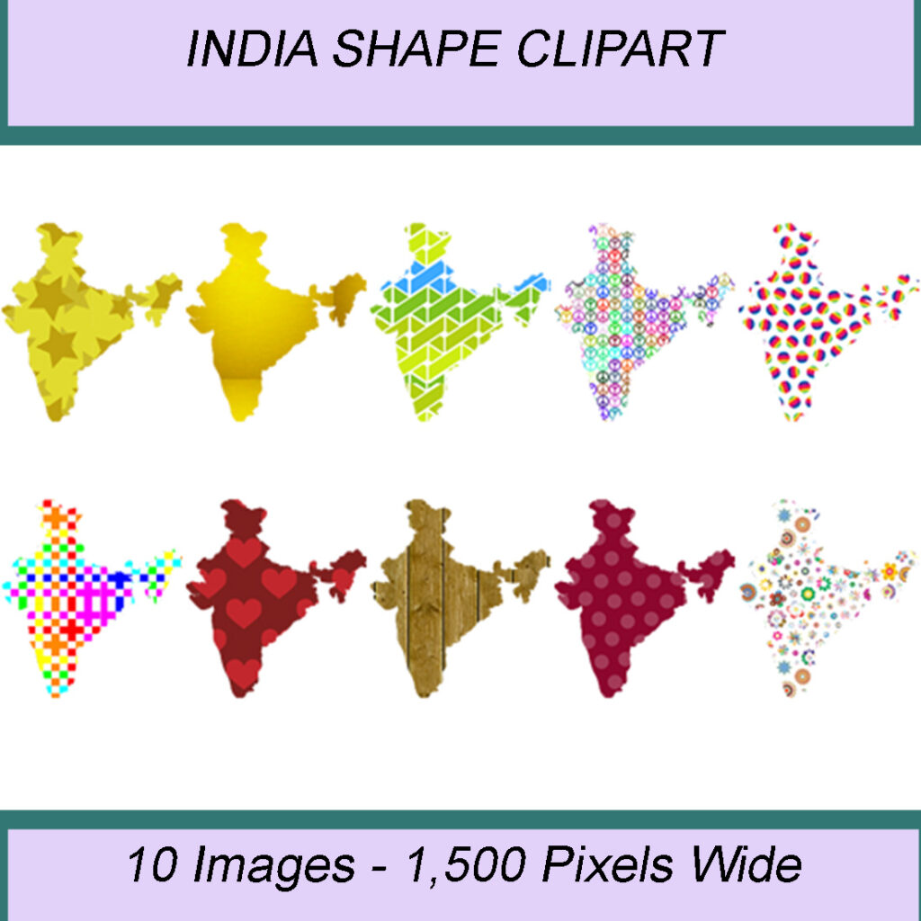 INDIA SHAPE CLIPART ICONS - MasterBundles