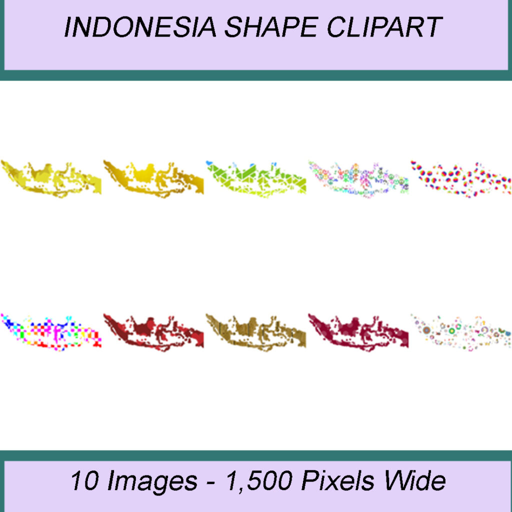 INDONESIA SHAPE CLIPART ICONS - MasterBundles