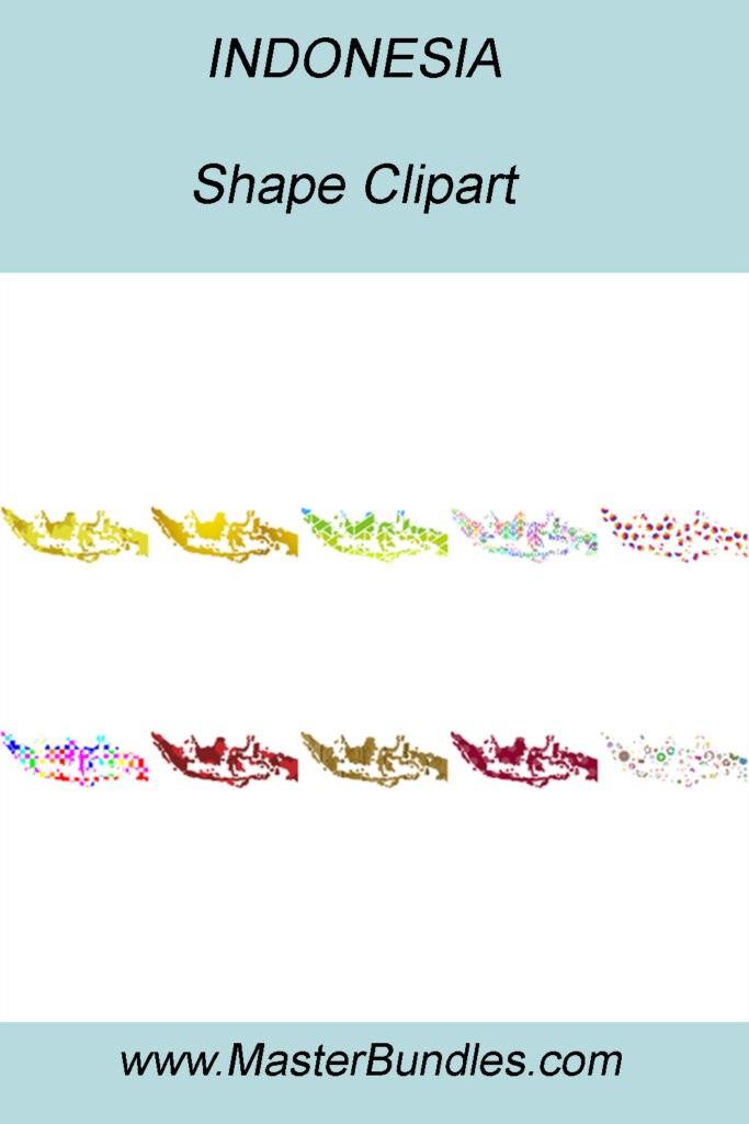 INDONESIA SHAPE CLIPART ICONS - MasterBundles
