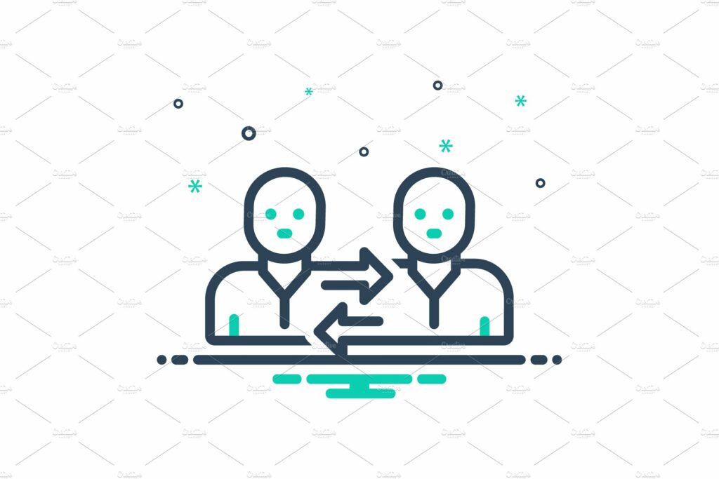 Interact people mix icon – MasterBundles