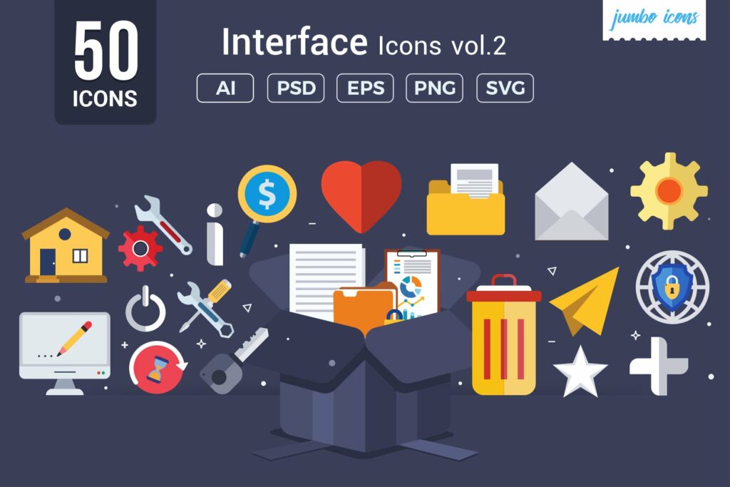 Interface Vector Icons V2 – MasterBundles