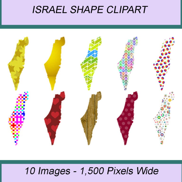 ISRAEL SHAPE CLIPART ICONS - MasterBundles