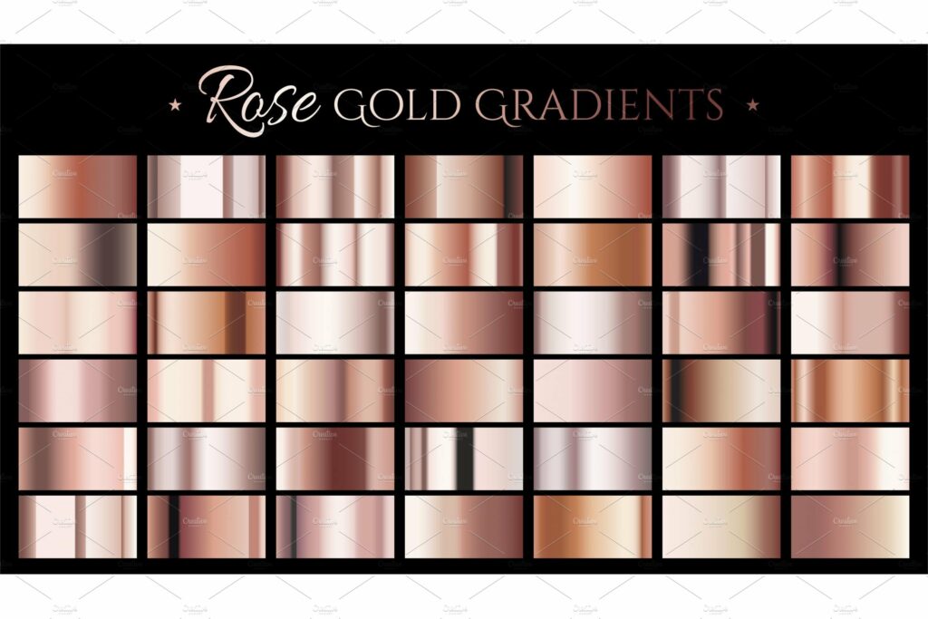 Rose gold color gradient – MasterBundles