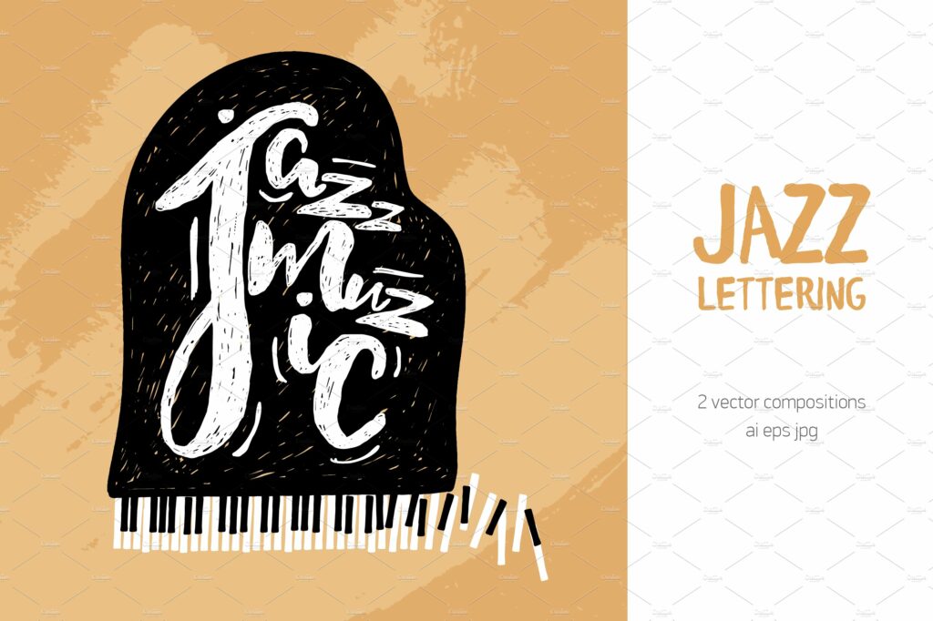 Jazz music lettering – MasterBundles
