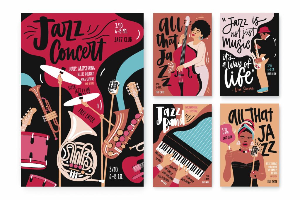 Jazz poster set – MasterBundles