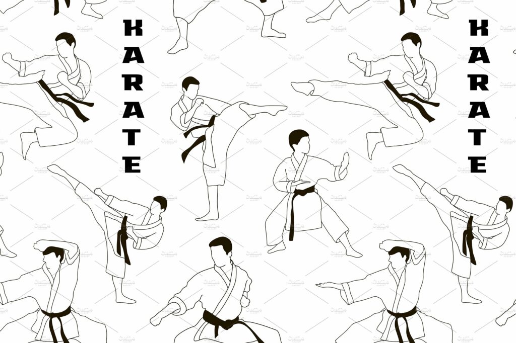 Karate set pattern – MasterBundles