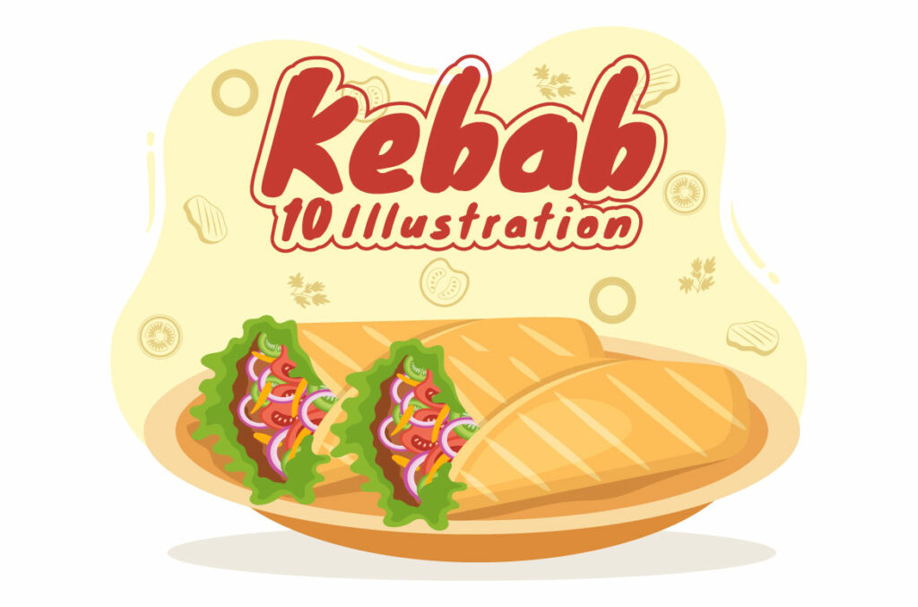 10 Kebab Food Illustration - MasterBundles