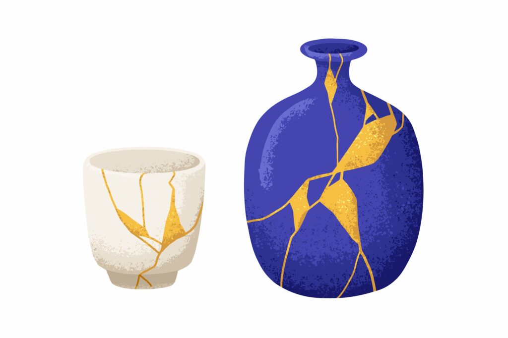 Kintsugi ceramic pottery set – MasterBundles