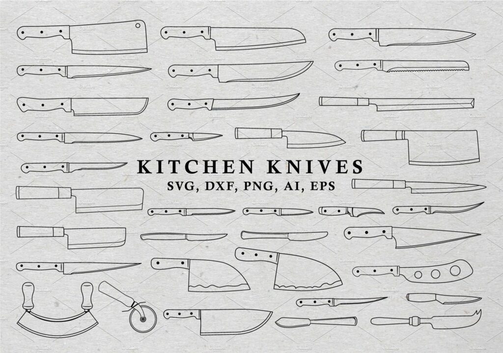 Knife Knives Shapes Vector Pack – MasterBundles