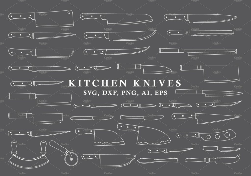 Knife Knives Shapes Vector Pack – MasterBundles