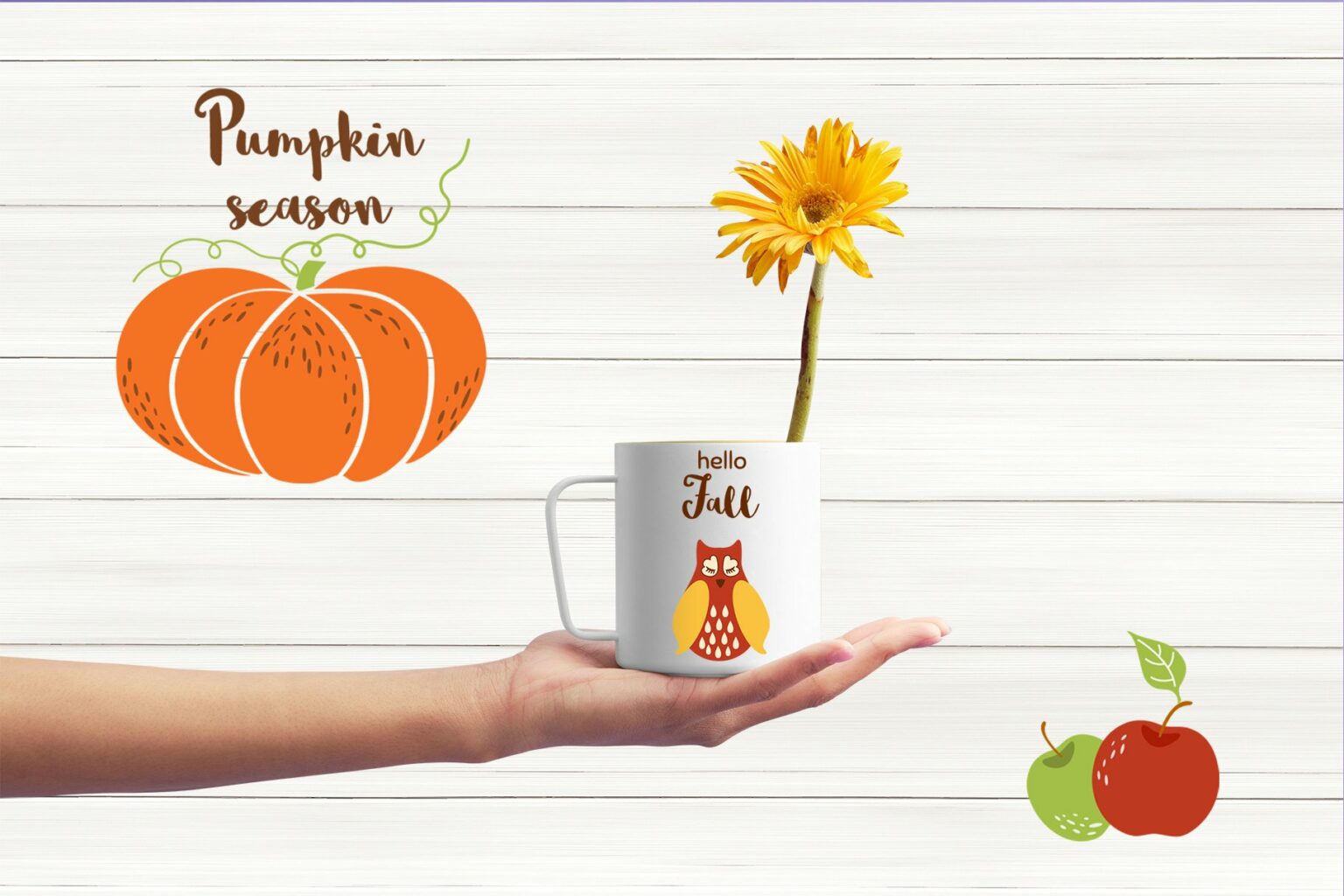 Cute fall clipart. Autumn logo set – MasterBundles