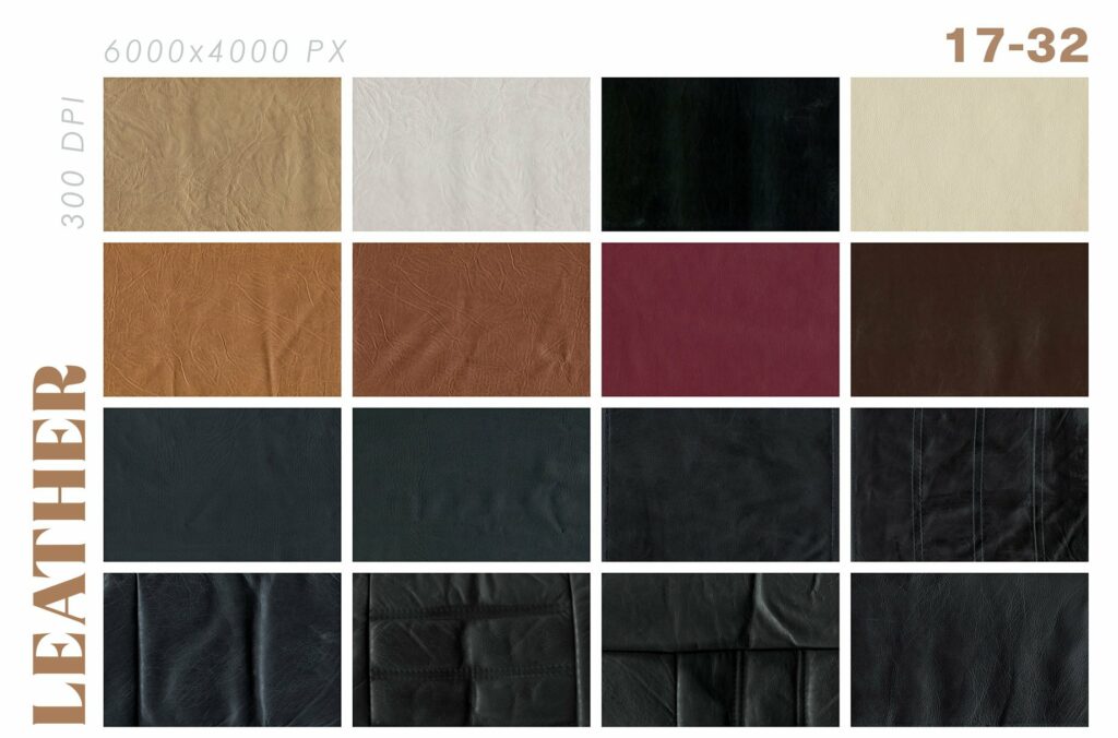 Natural & Vegan Leather Textures – MasterBundles