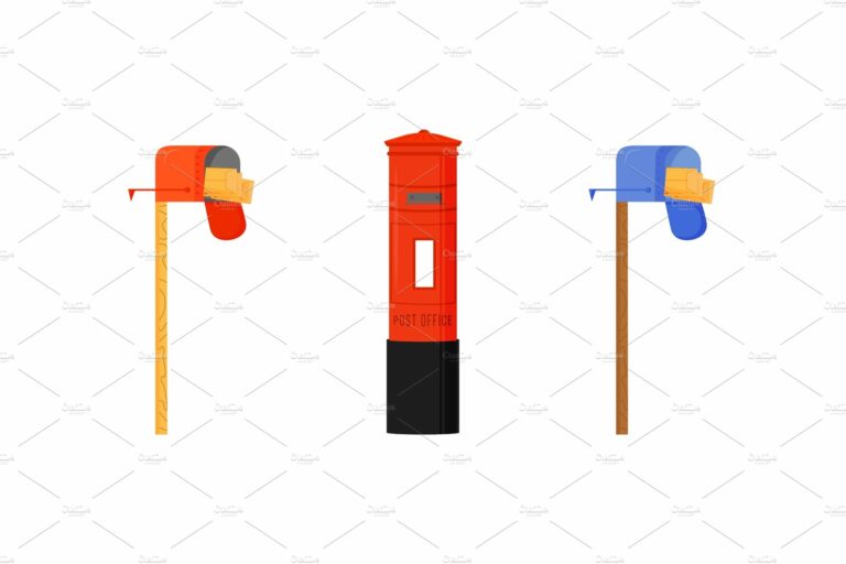 Mailboxes flat vector object set – MasterBundles