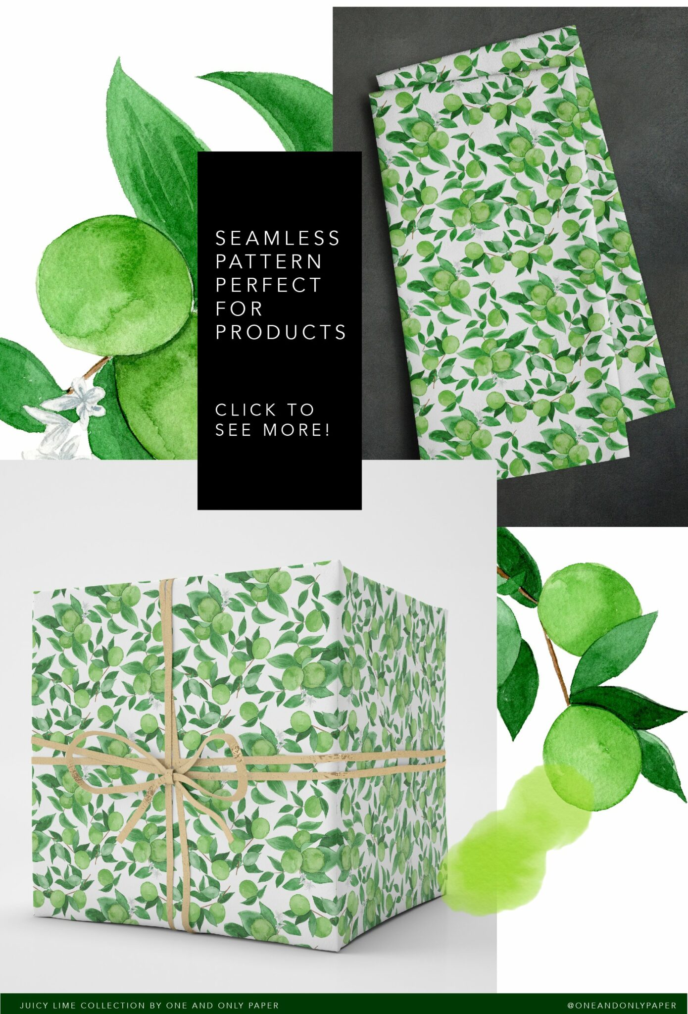 Juicy Watercolor Lime Set – MasterBundles