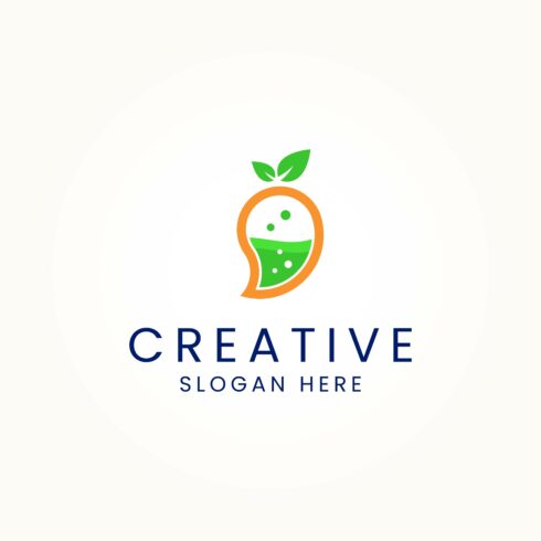 Creative Mango logo design with laboratory Vector Image - MasterBundles