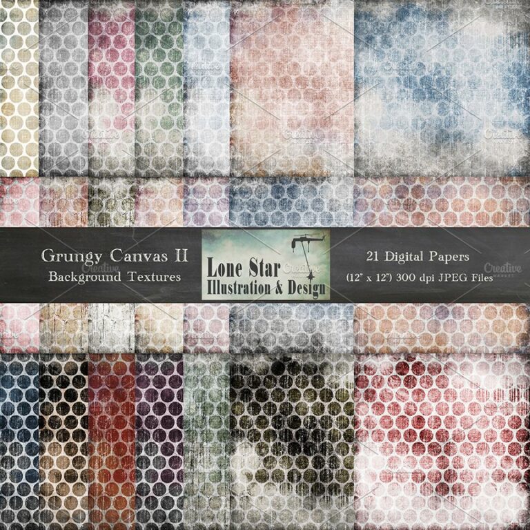 21 Canvas Texture Overlays – MasterBundles