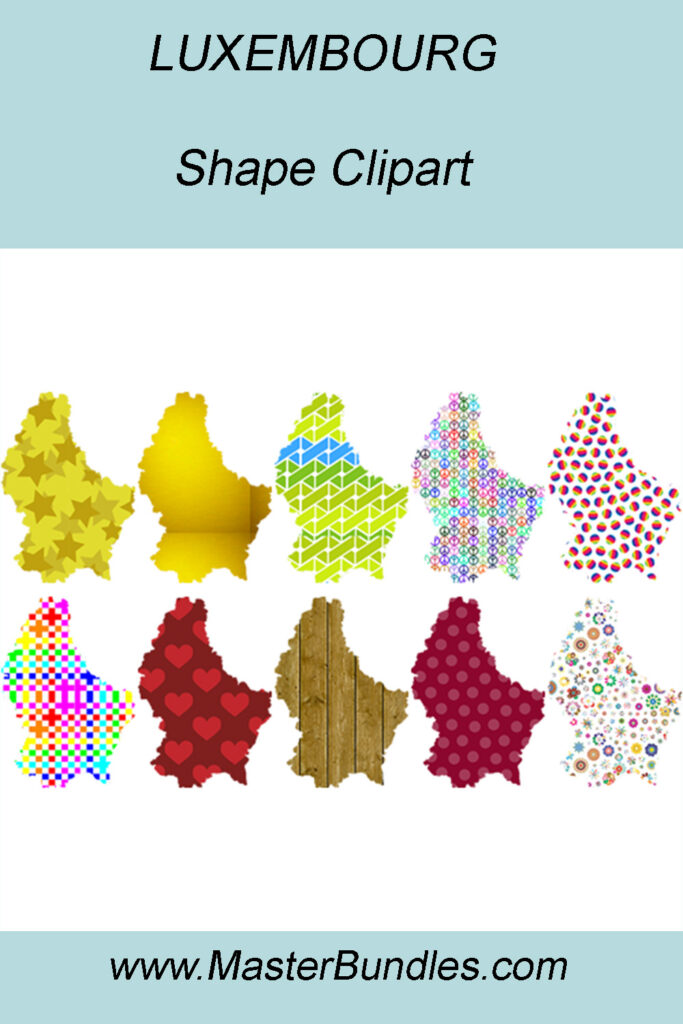 LUXEMBOURG SHAPE CLIPART ICONS - MasterBundles