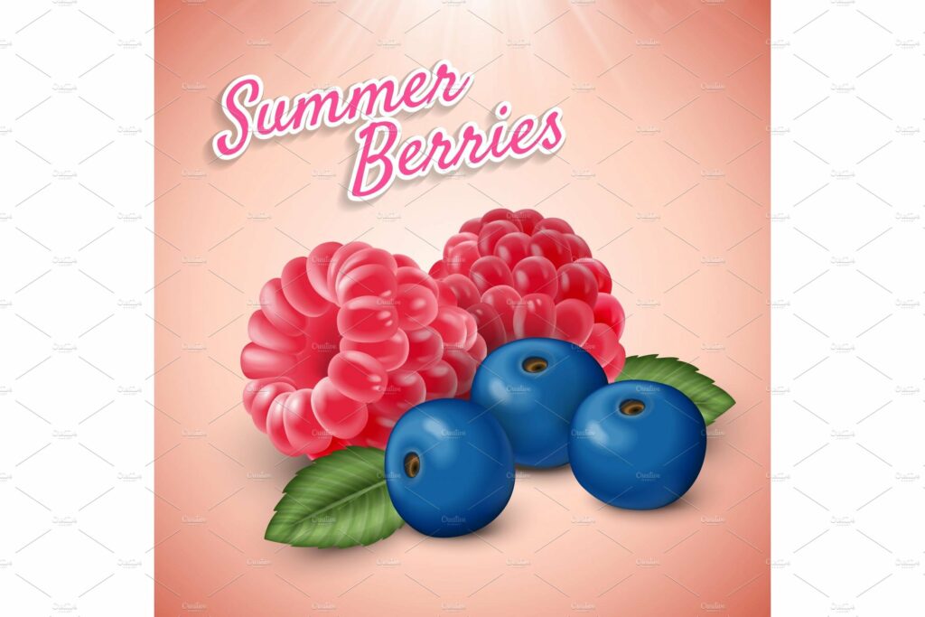 raspberry and blueberry – MasterBundles