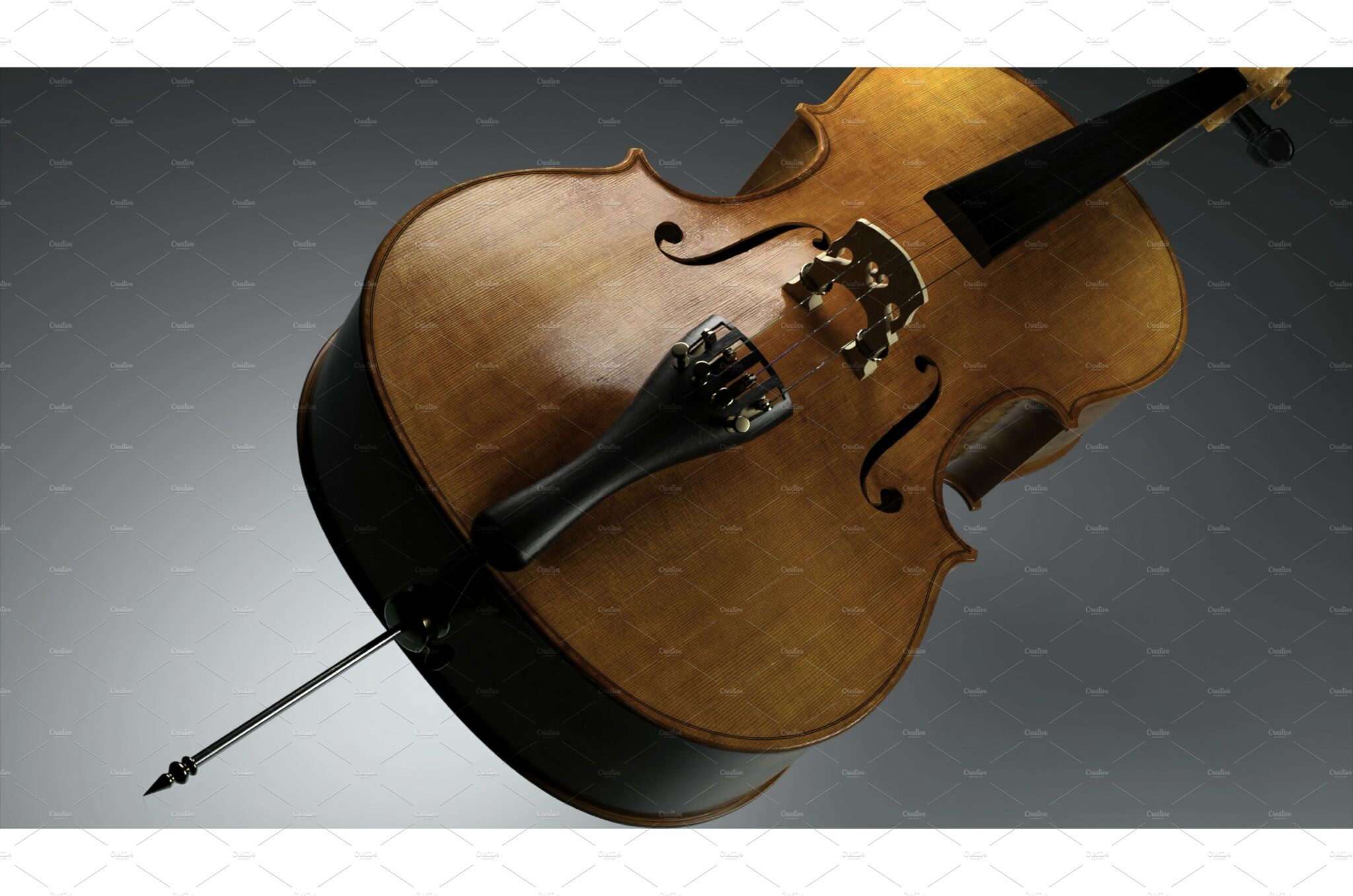 Digital art object, realistic violin – MasterBundles