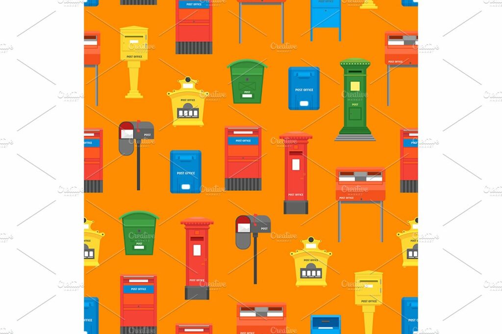 Cartoon Color Mail Box Set. Vector – MasterBundles