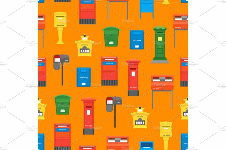 Cartoon Color Mail Box Set. Vector – MasterBundles