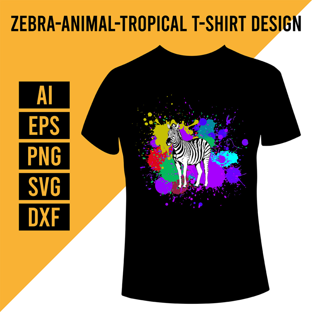 Zebra-animal-tropical T-Shirt Design - MasterBundles