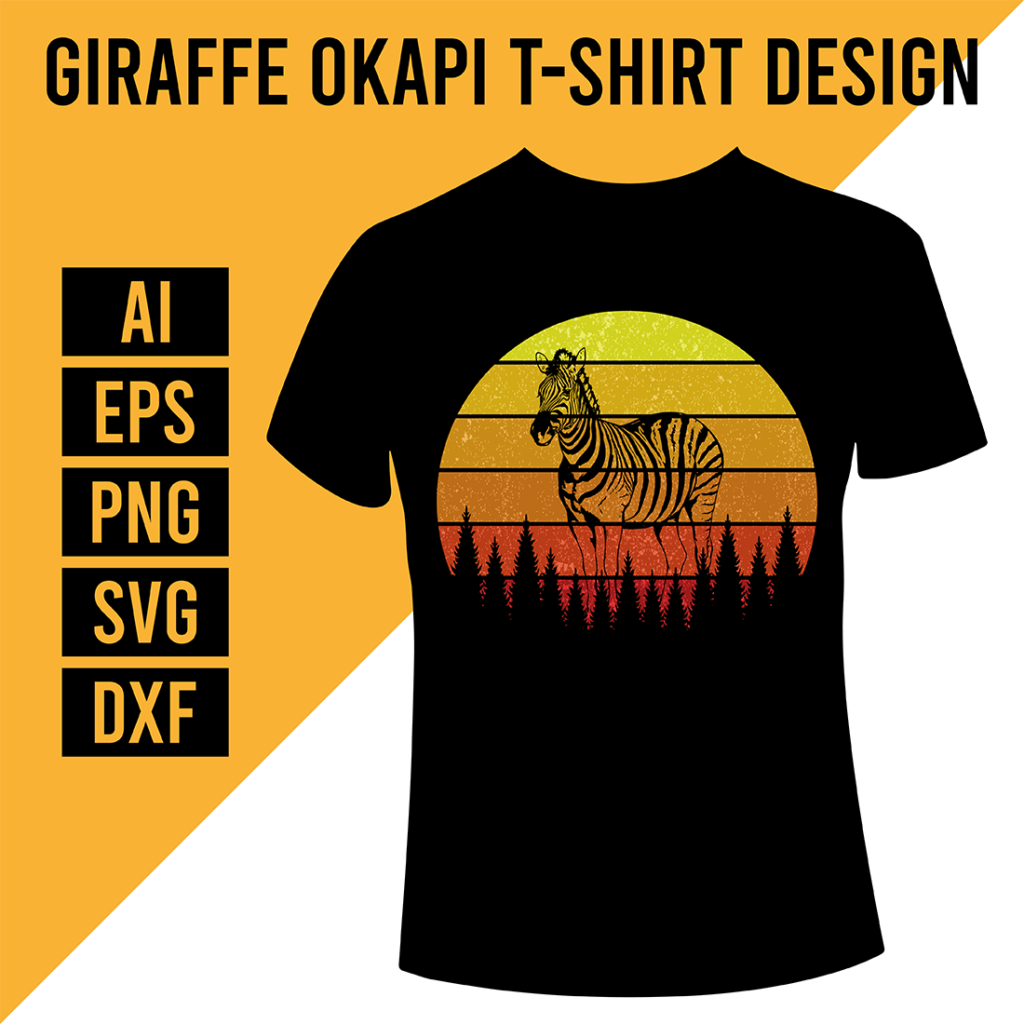 Giraffe Okapi T-Shirt Design - MasterBundles