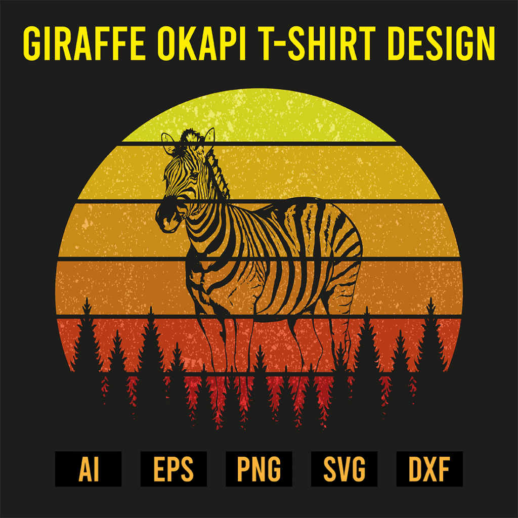 Giraffe Okapi T-Shirt Design - MasterBundles