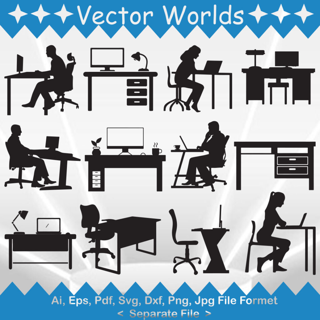 Computer Table SVG Vector Design. - MasterBundles