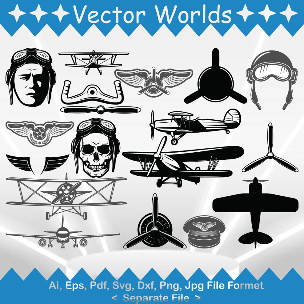 Aircraft Element SVG Vector Design. - MasterBundles