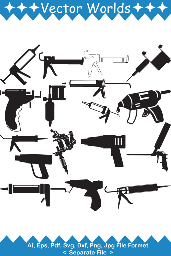 Caulk Gun SVG Vector Design. - MasterBundles