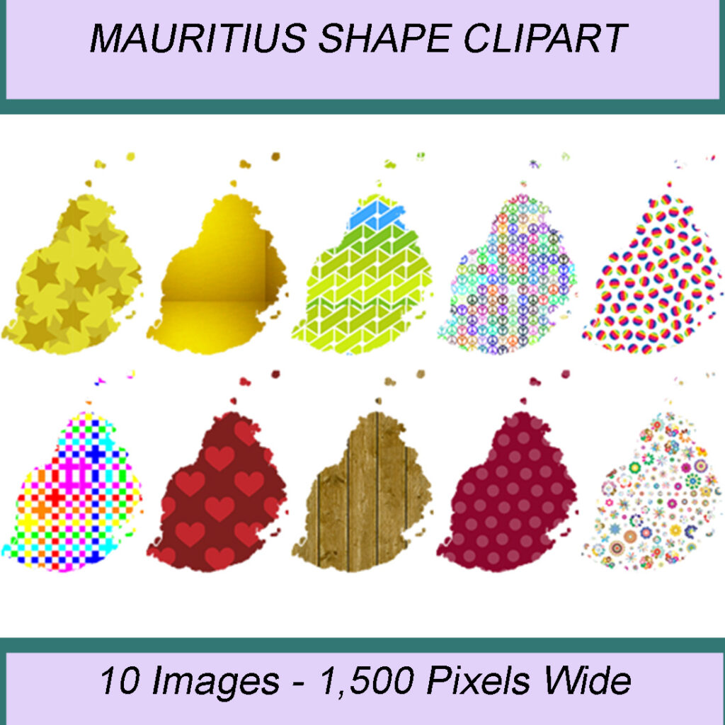 MAURITIUS SHAPE CLIPART ICONS - MasterBundles