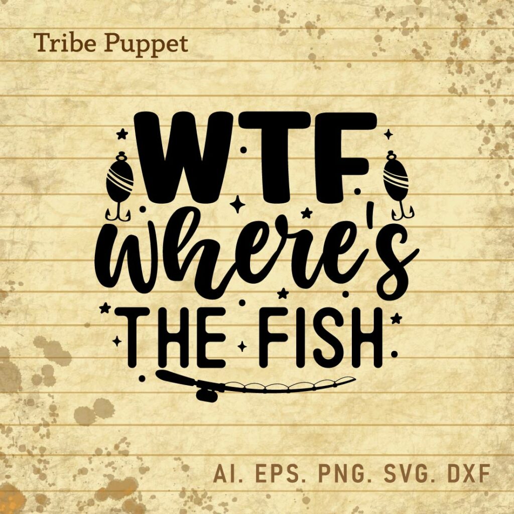 Fishing Typography - MasterBundles