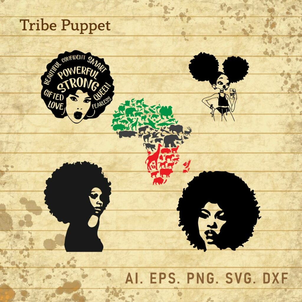 Afro Women vector - MasterBundles