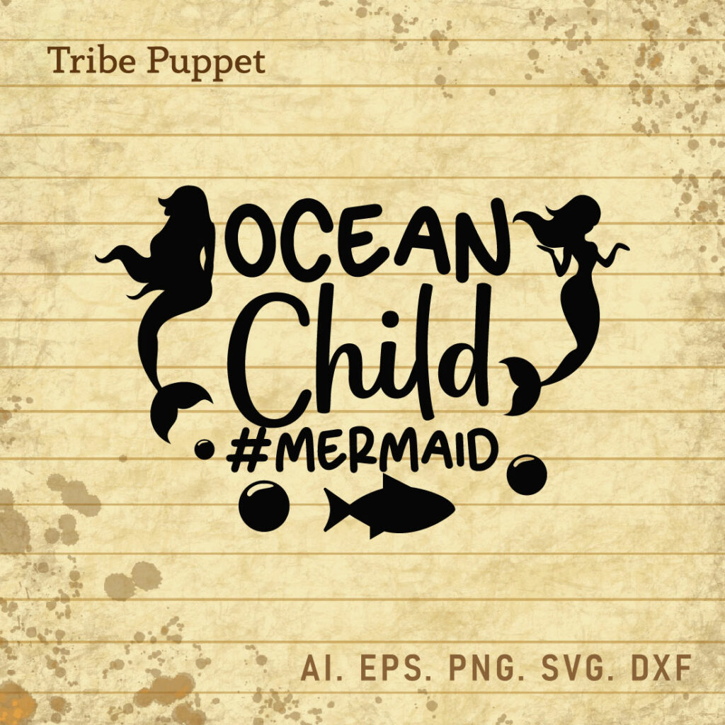 Mermaid Typography - MasterBundles