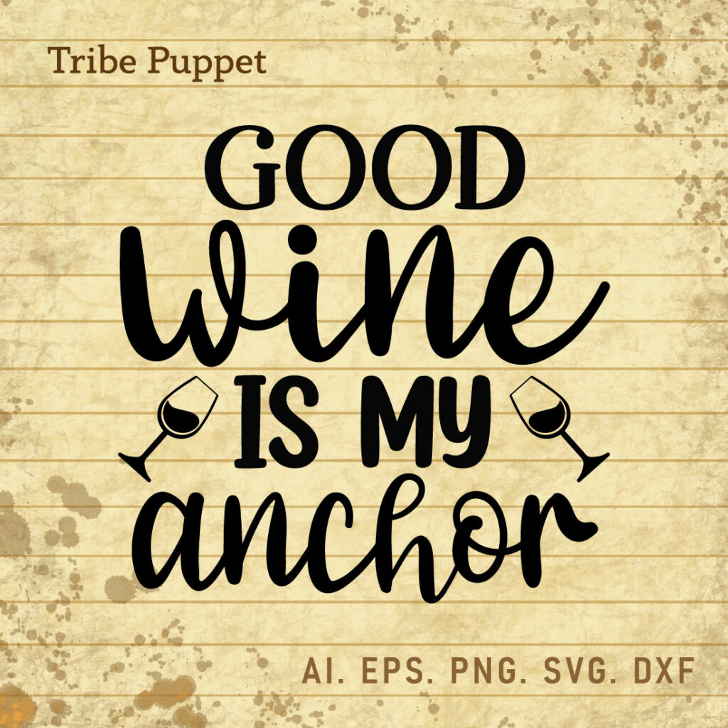 Wine Typography SVG - MasterBundles