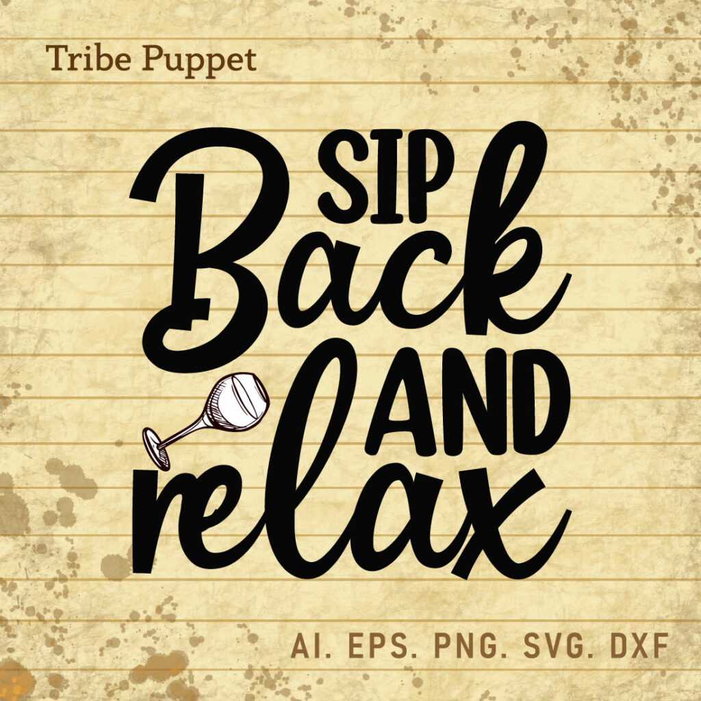 Wine Typography SVG - MasterBundles