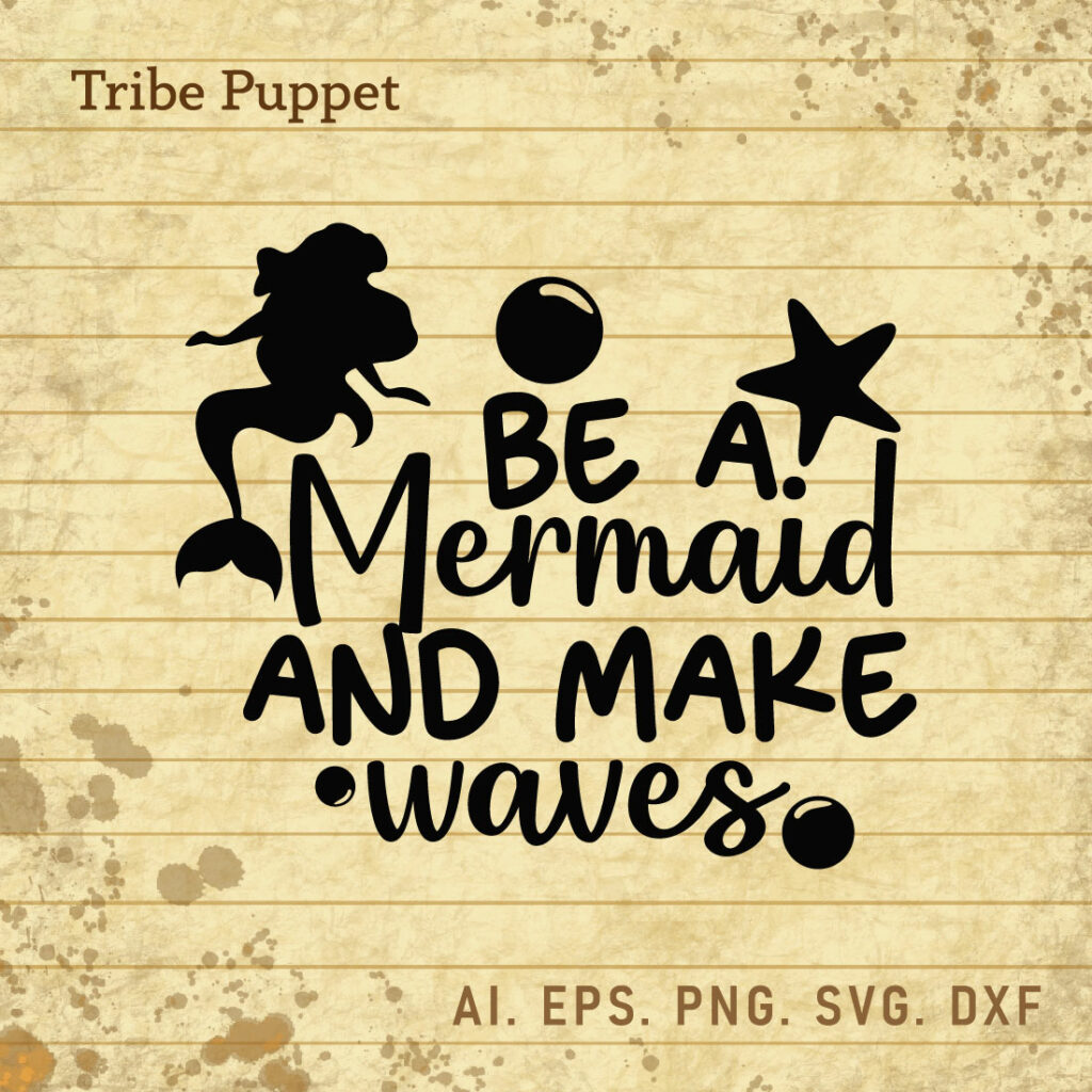 Mermaid Typography - MasterBundles